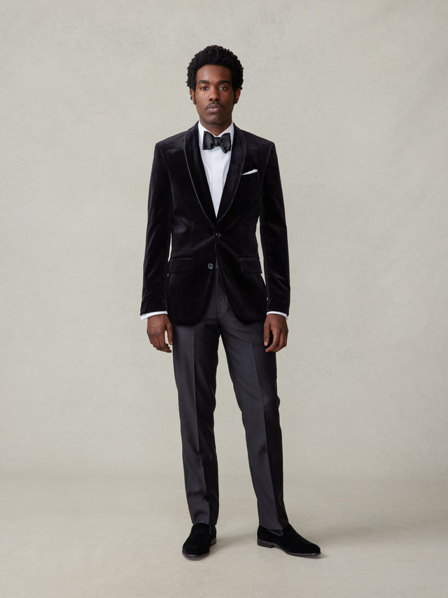 Black Velvet Jacket Tuxedo | The Black Tux