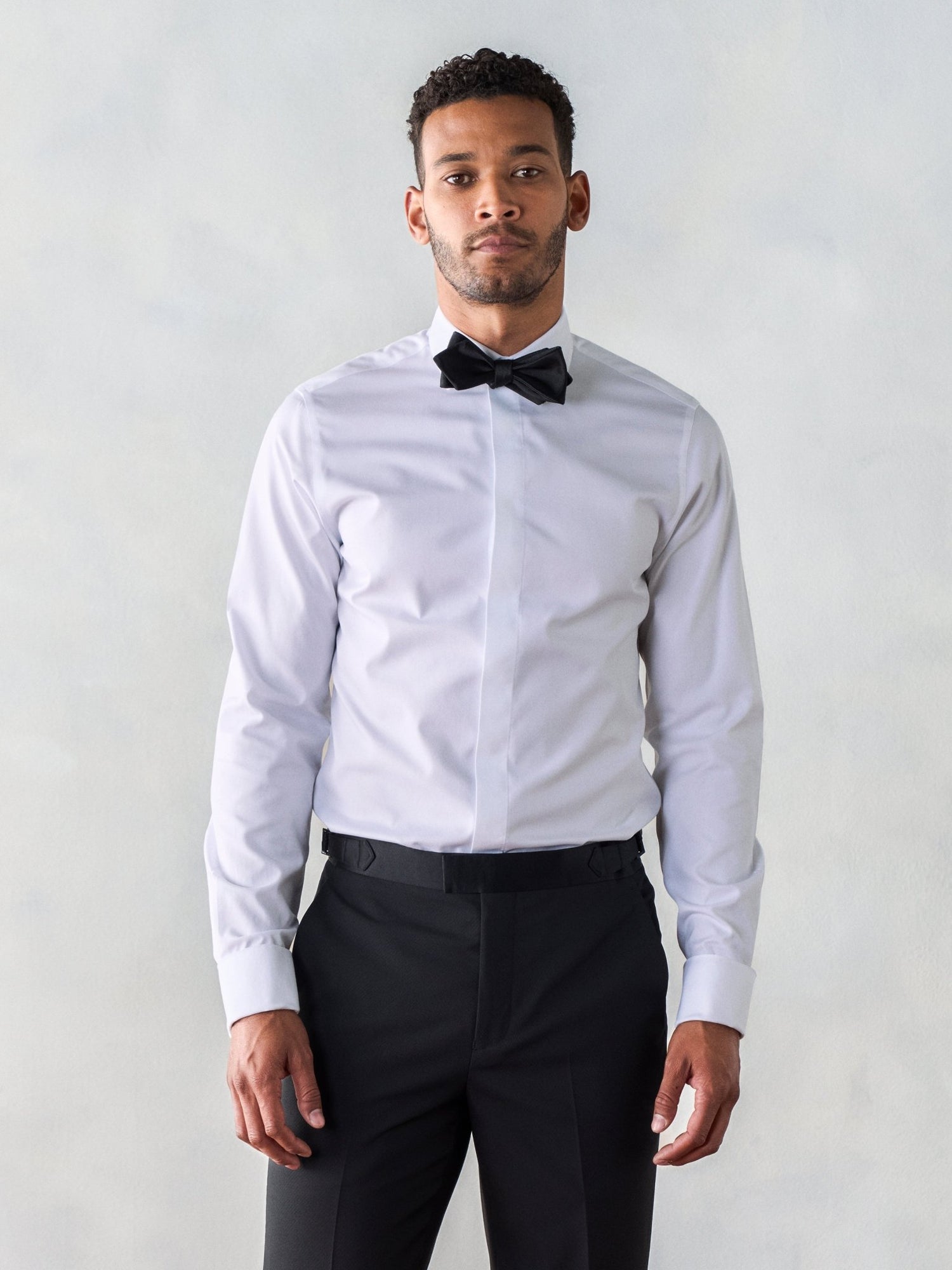 Cotton Fly-Front Dress Shirt - Classic Formal Wear | The Black Tux