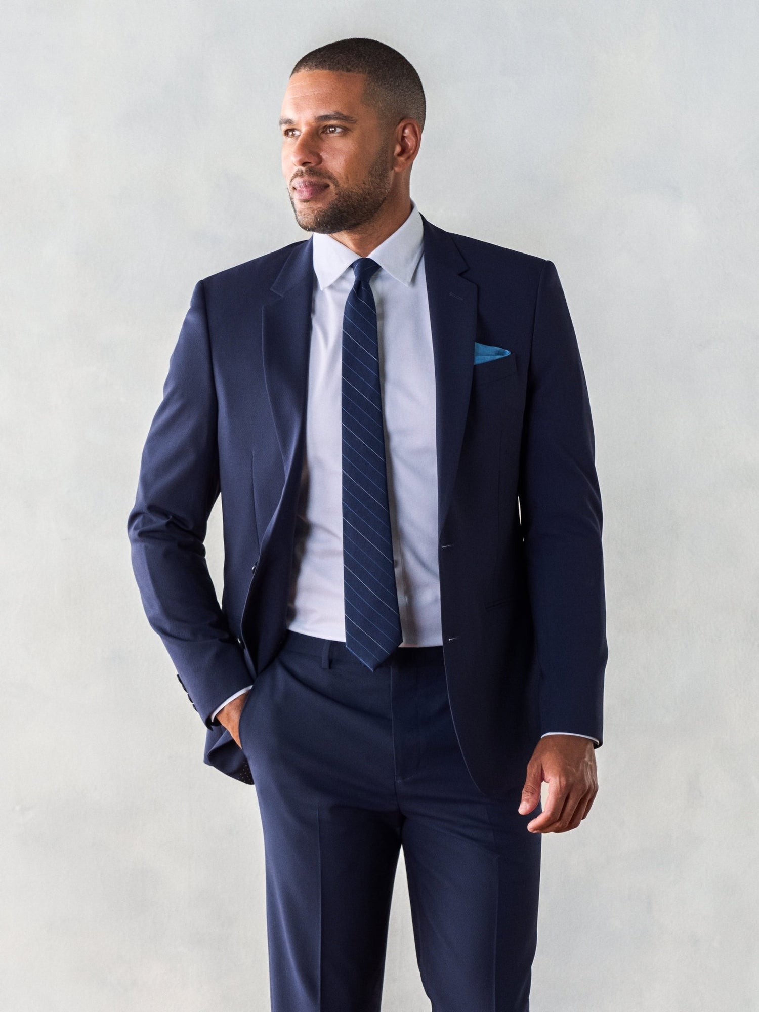 Essential True Navy Suit | The Black Tux